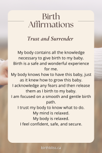 Hypnobirthing Meditation: Birth Affirmations - Bump, Birth, Beyond: Pregnancy and Postpartum ...